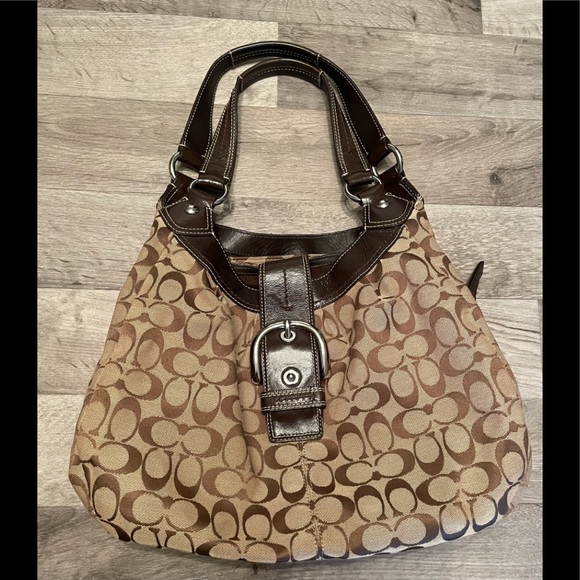 Coach | Bags | Coach D69f15083 Canvas And Leather Handbag | Poshmark
